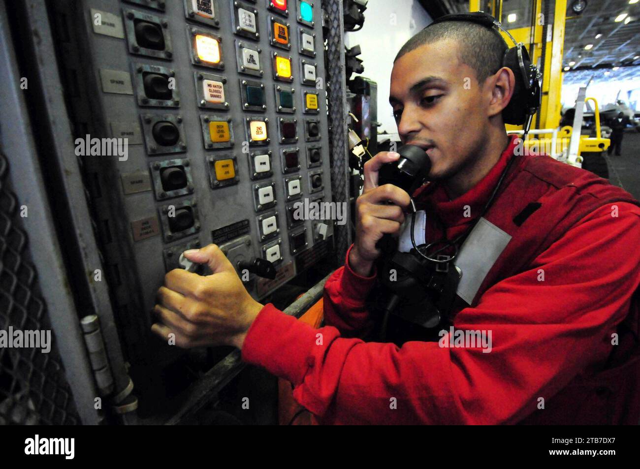 Weapons movement aboard USS Nimitz Stock Photo - Alamy