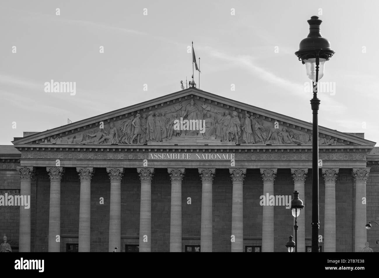 Paris, France - October 8, 2023 : View of the Assemblée National, the ...
