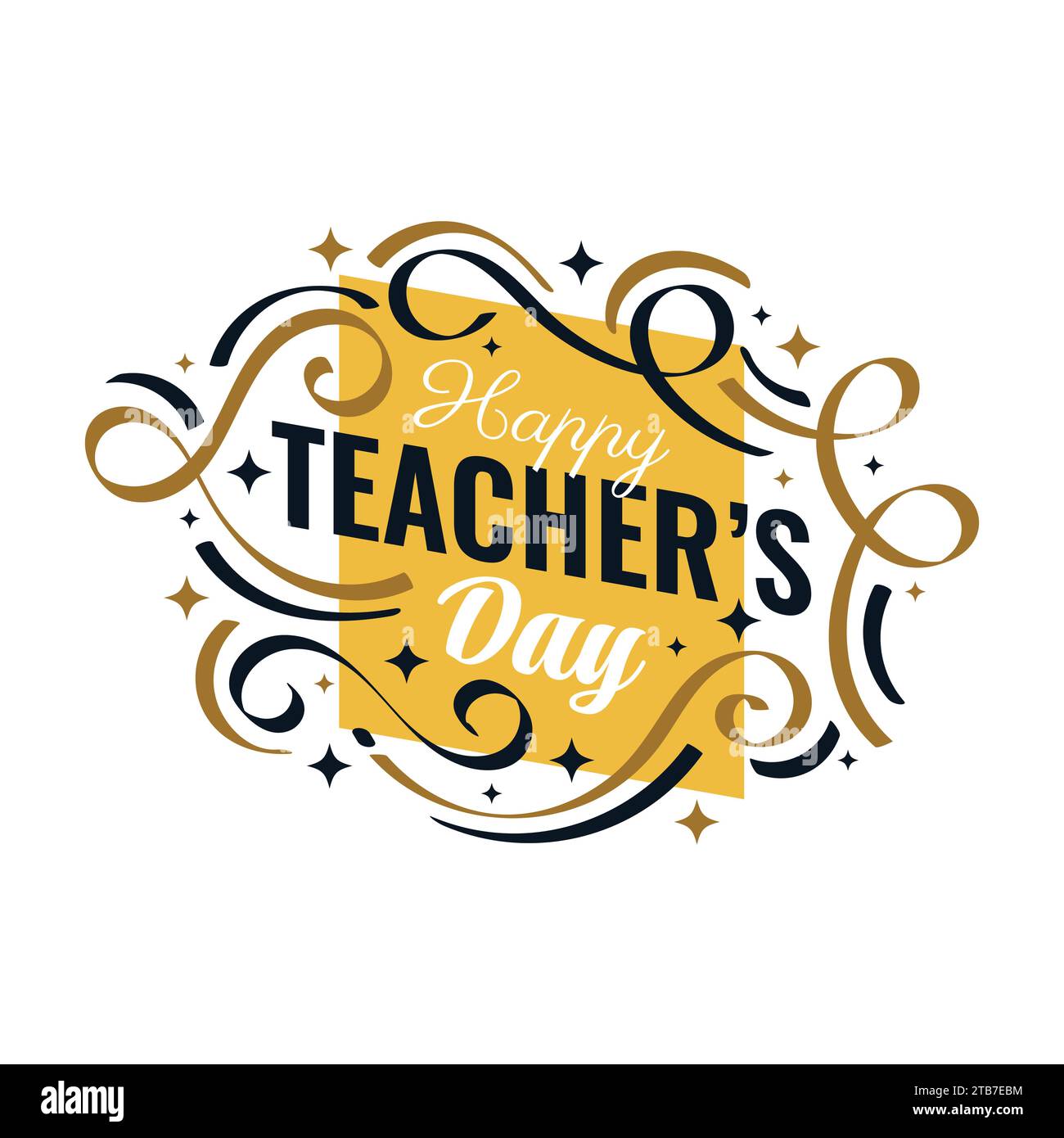 Happy Teachers Day Lettering with Doodle Element. Teachers Day ...