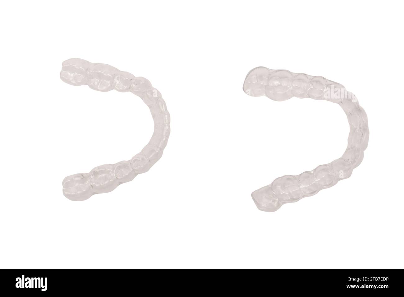 Transparent mouth guard isolated on a white background Stock Photo - Alamy