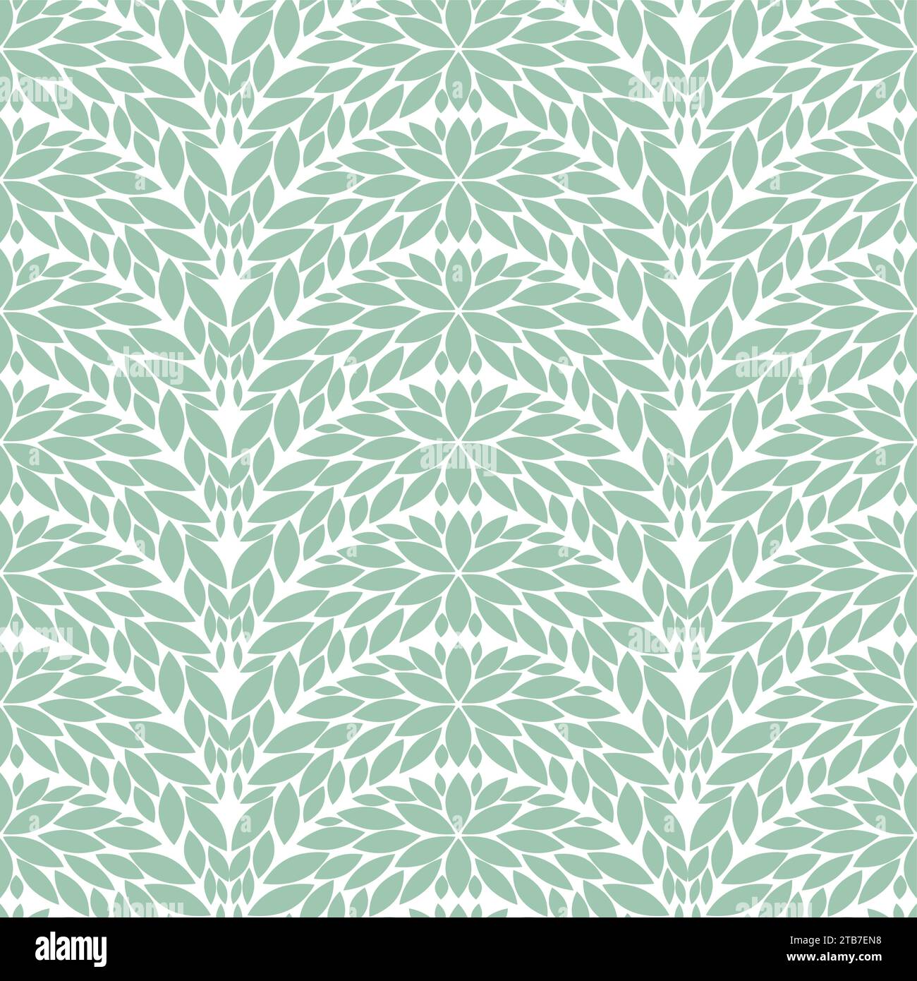 Seamless abstract floral pattern. Green and white vector background ...