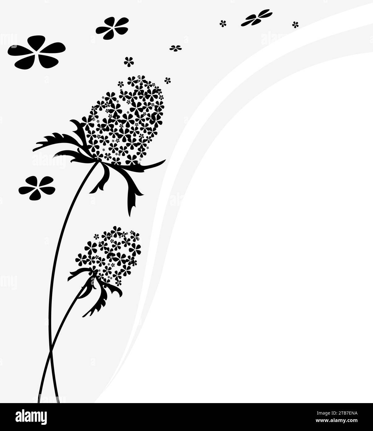 Vector flower background. Black, white pattern Graphic modern ... Vector flower background. Black, white pattern Graphic modern ...