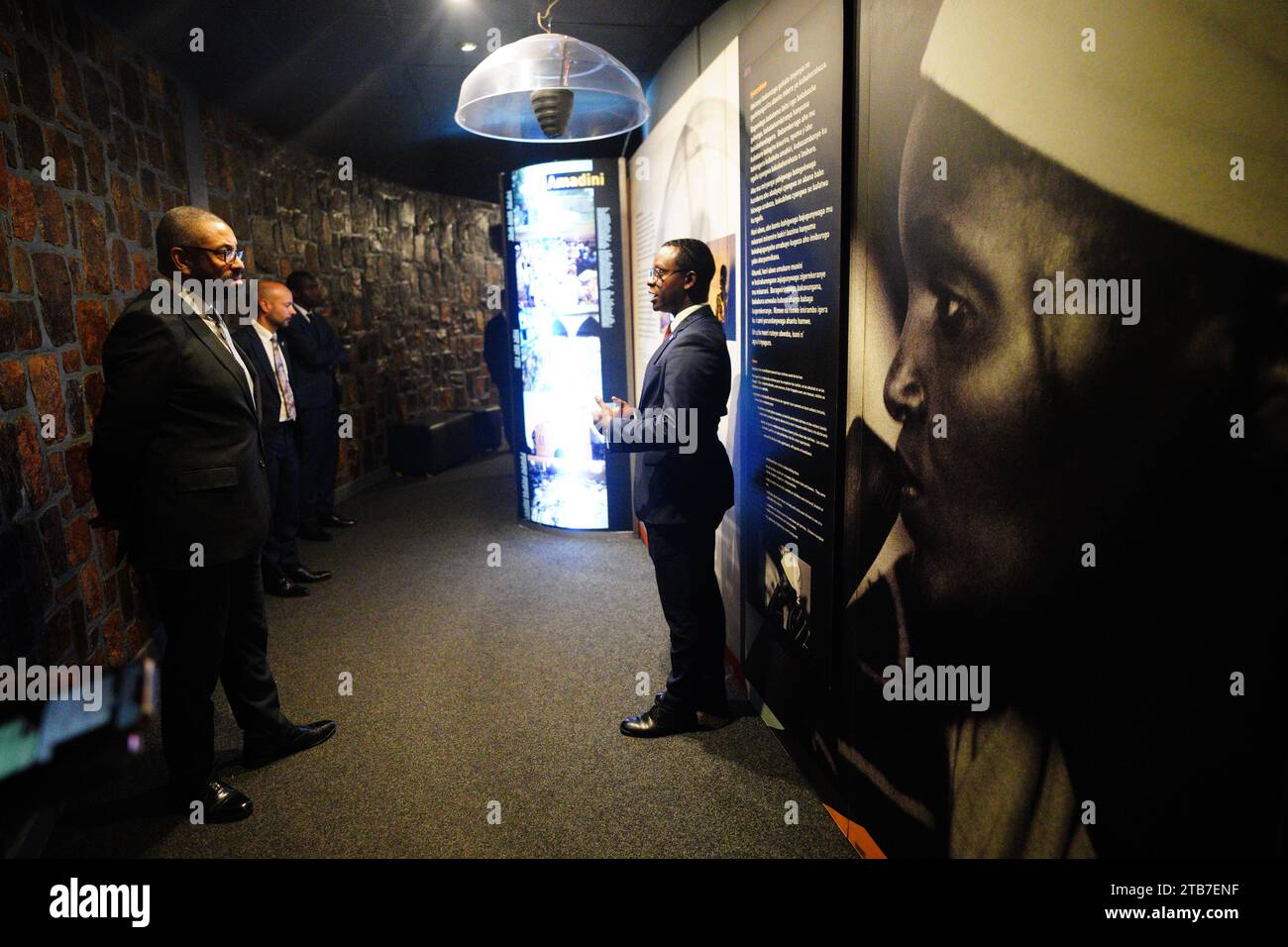 Home Secretary James Cleverly at the Kigali Genocide Memorial during ...