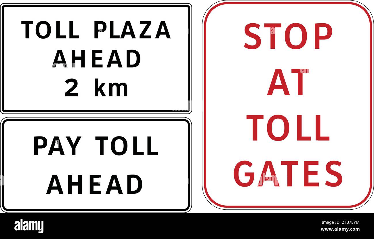 Toll signs, Road signs in the Philippines Stock Vector Image & Art - Alamy