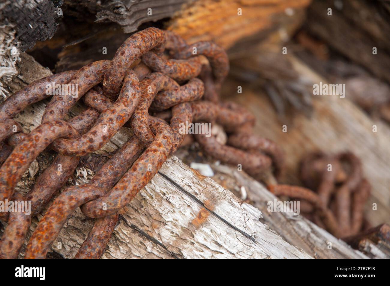 Rusted chains and weathered textures Stock Photo - Alamy