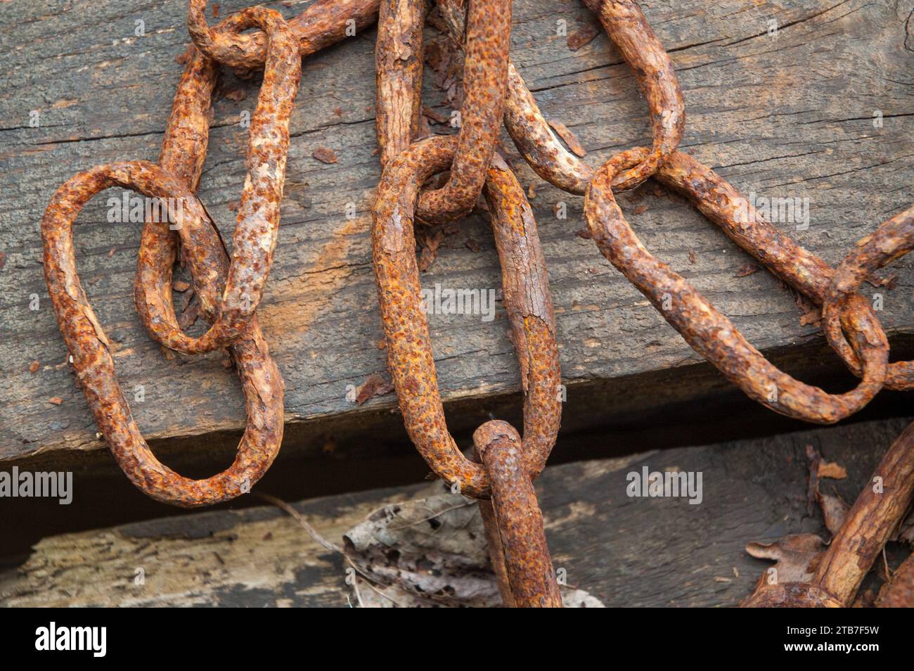 Rusted chains and weathered textures Stock Photo - Alamy