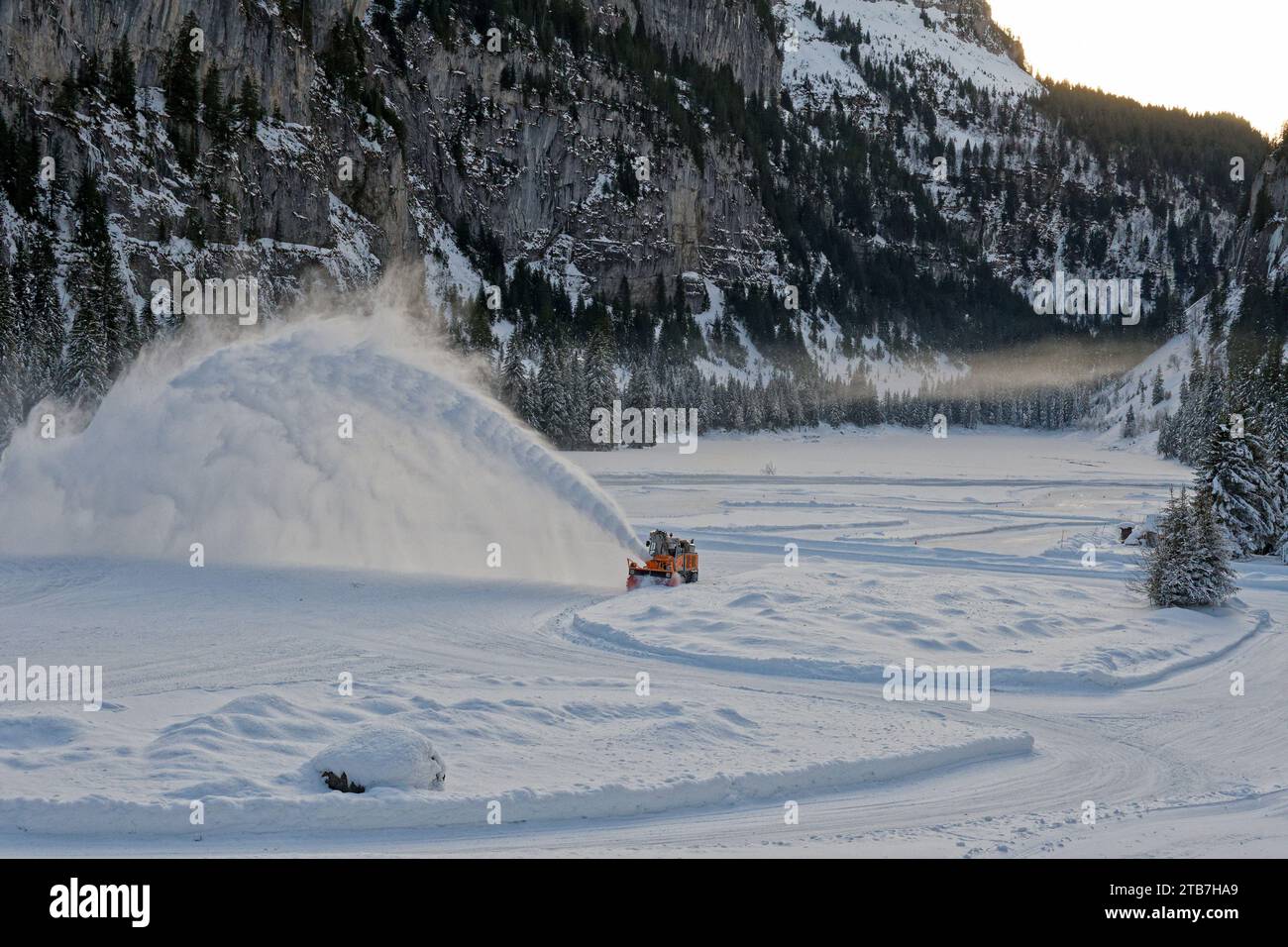 Flaine, ski resort in the French Alps (central-eastern France ...