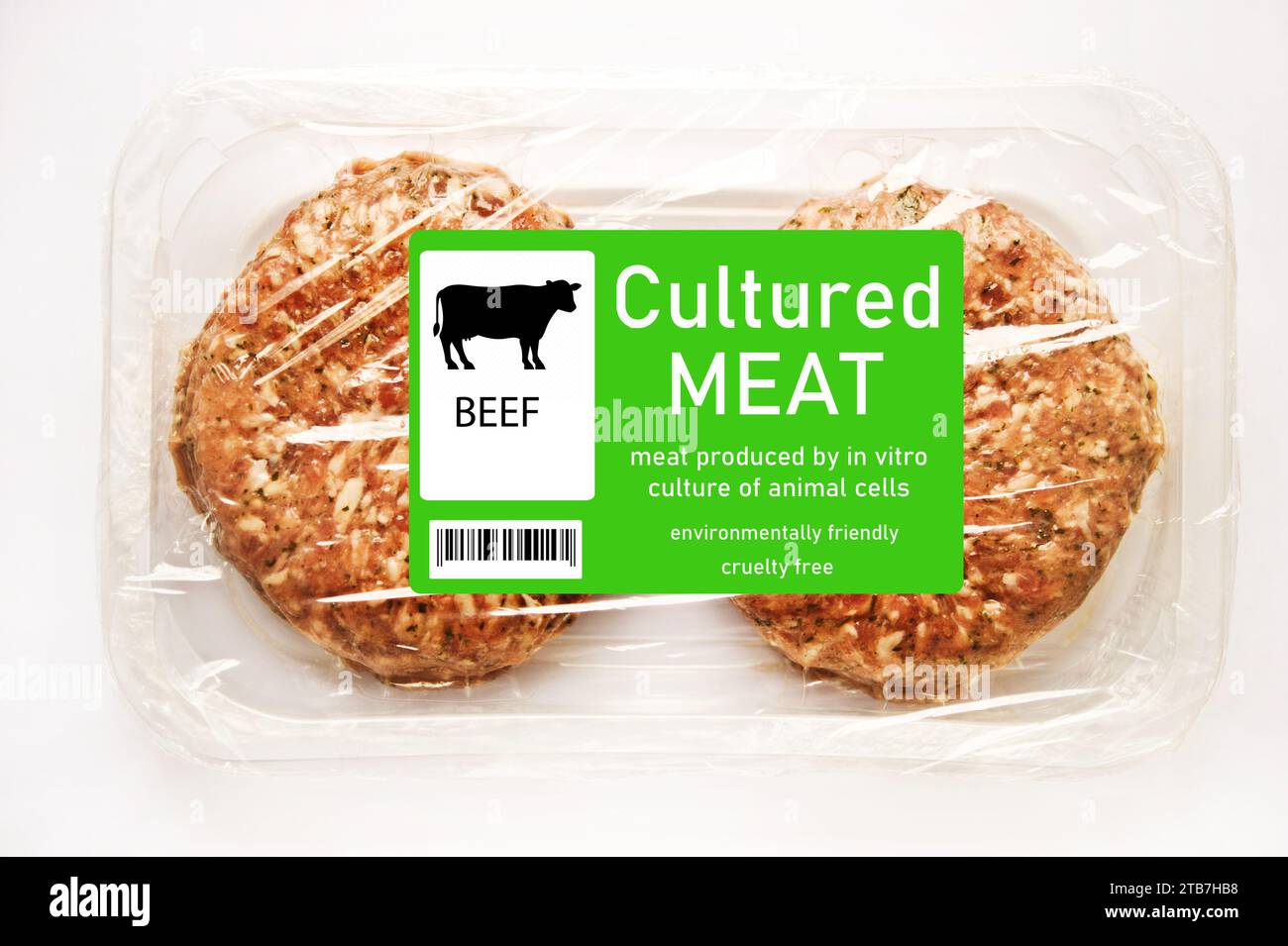 cultured meat in a package Stock Photo - Alamy