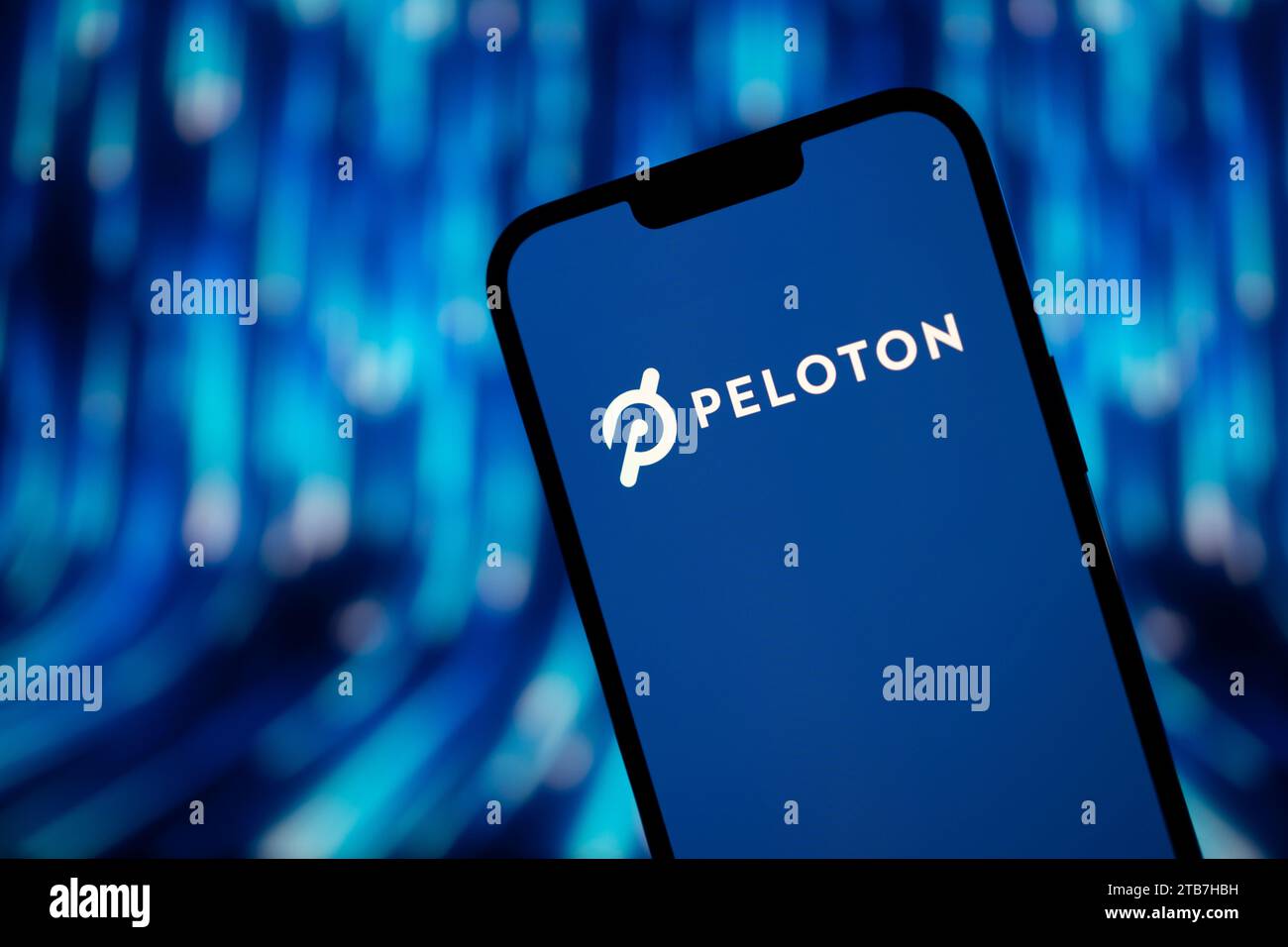 The Peloton logo is seen in this photo illustration on 04 December ...