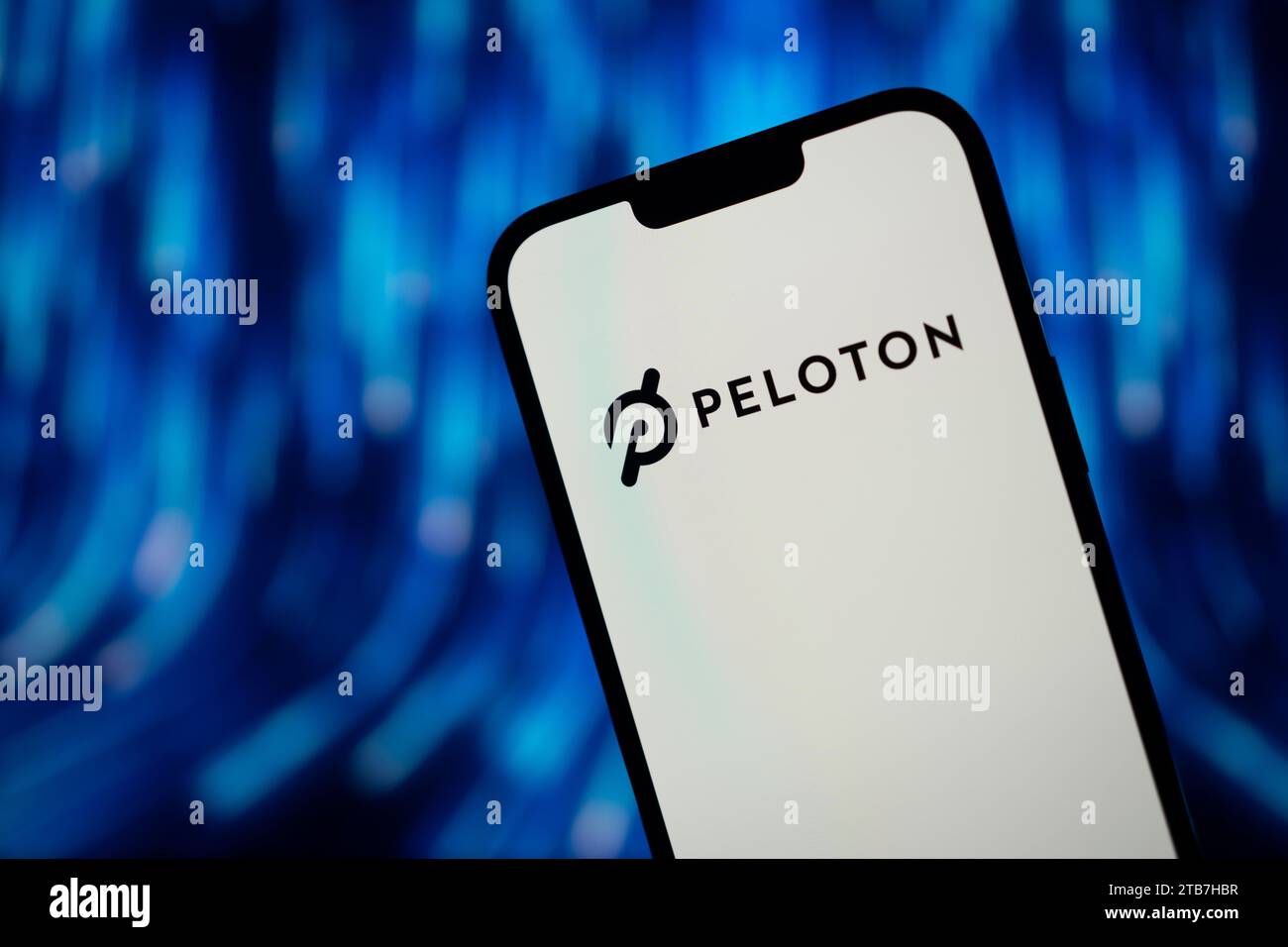 The Peloton logo is seen in this photo illustration on 04 December ...