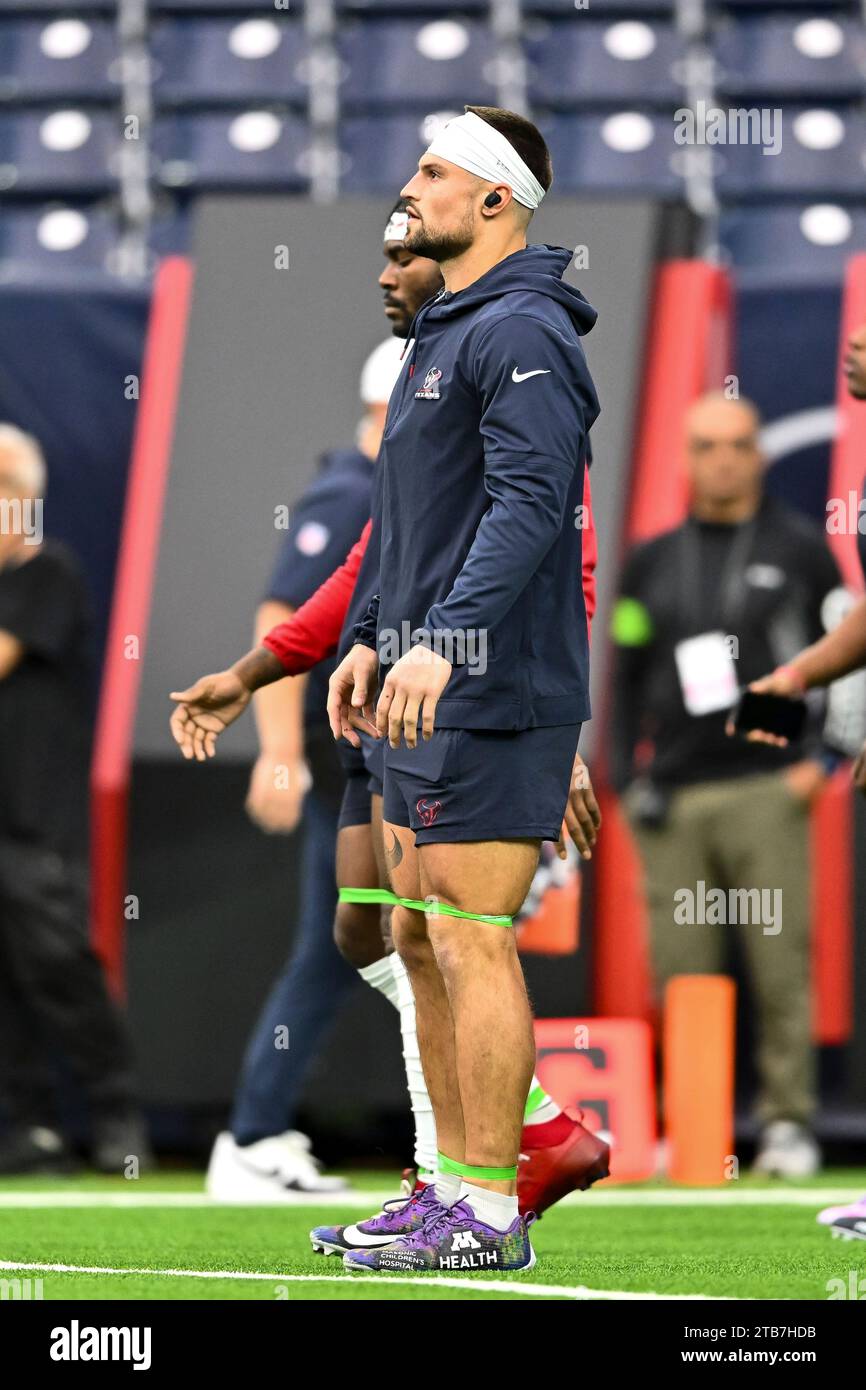 Houston Texans linebacker Blake Cashman stretches prior to an NFL "My ...