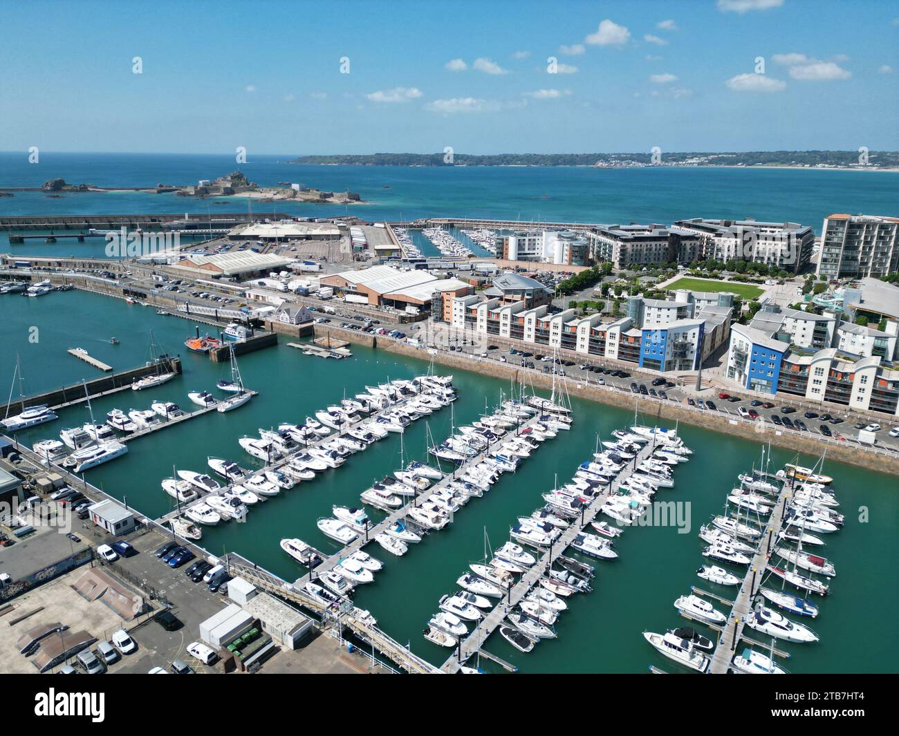 Elizabeth castle st helier aerial hi-res stock photography and images ...