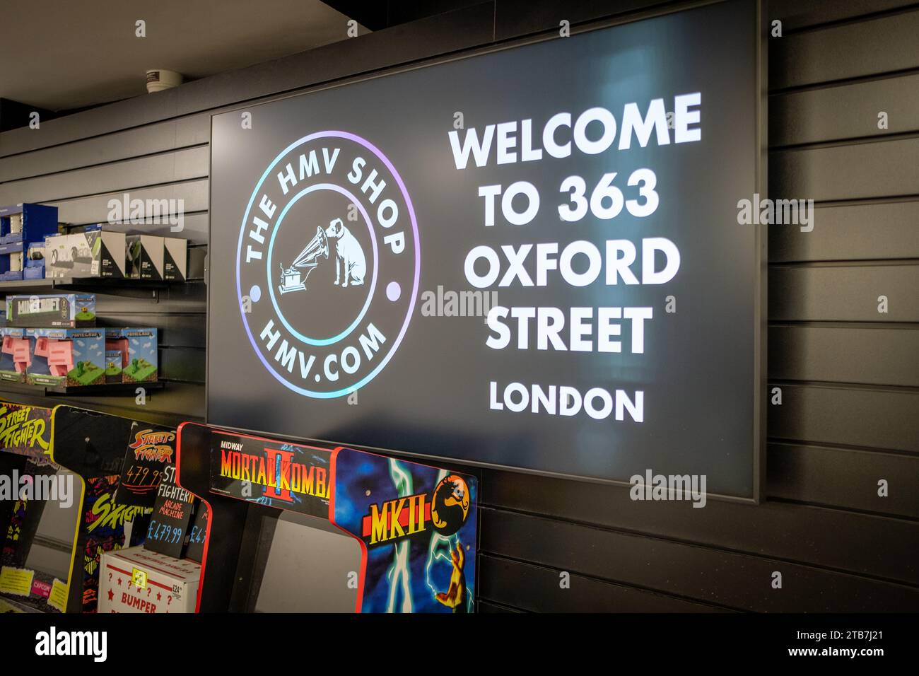 LONDON- NOVEMBER 30, 2023: The HMV Shop interior- flagship store on ...