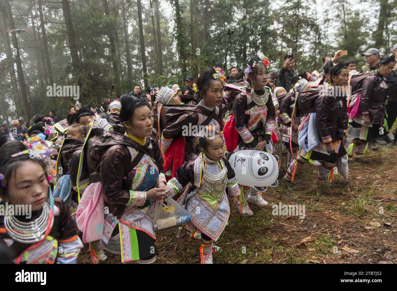 People of Miao ethnic group celebrate the Lusheng Festival in Congjiang ...
