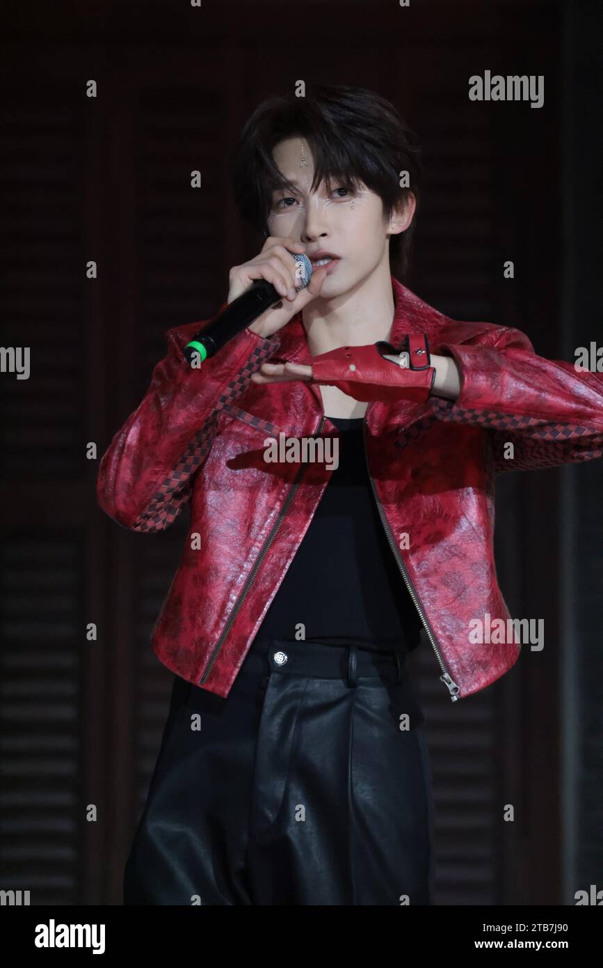 Chinese singer, dancer and model Liu Yu attends an activity in Shanghai ...