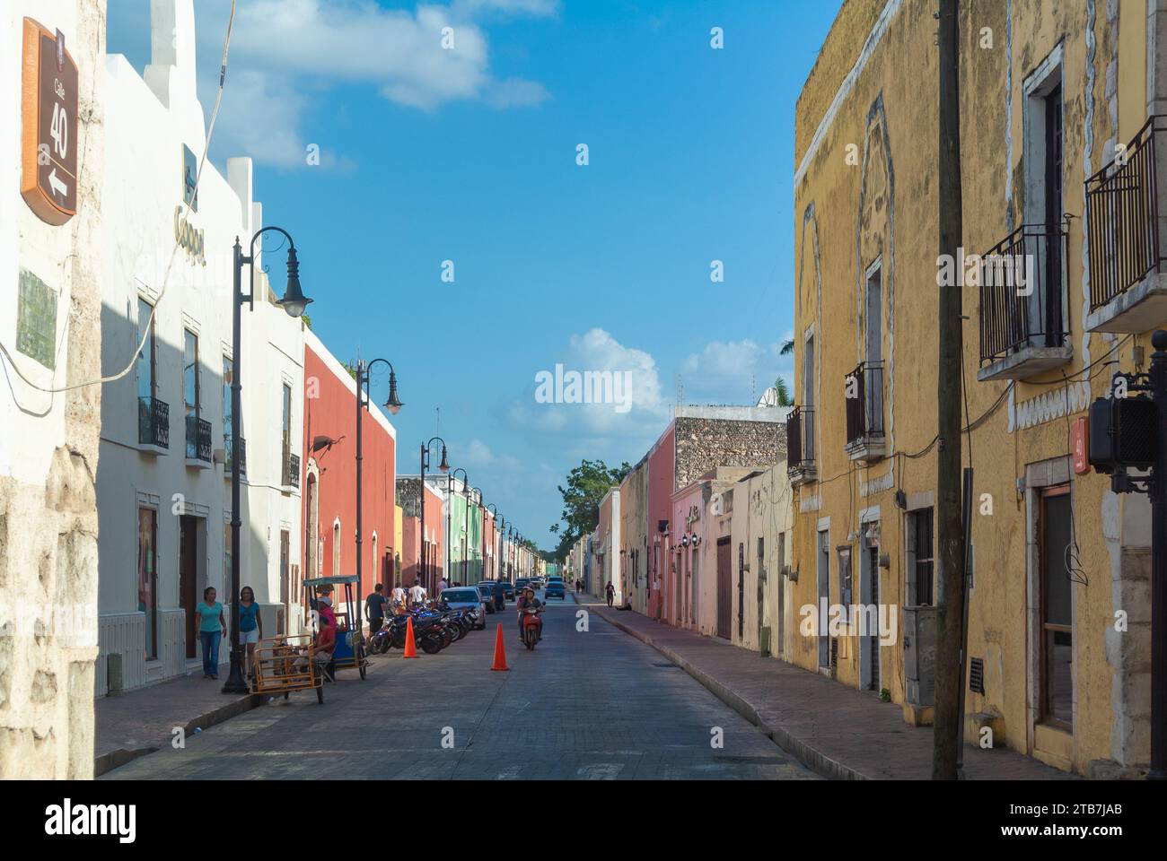 Merida, Yucatan, Mexico, Cityscape of Merida with colorful houses ...