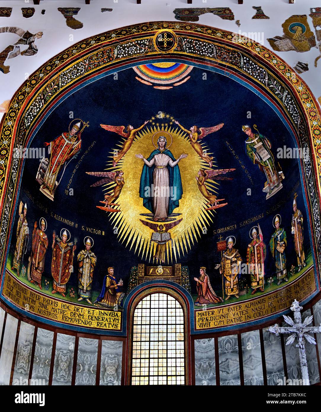 Triumphal arch of the central apse of the large original mosaics ...