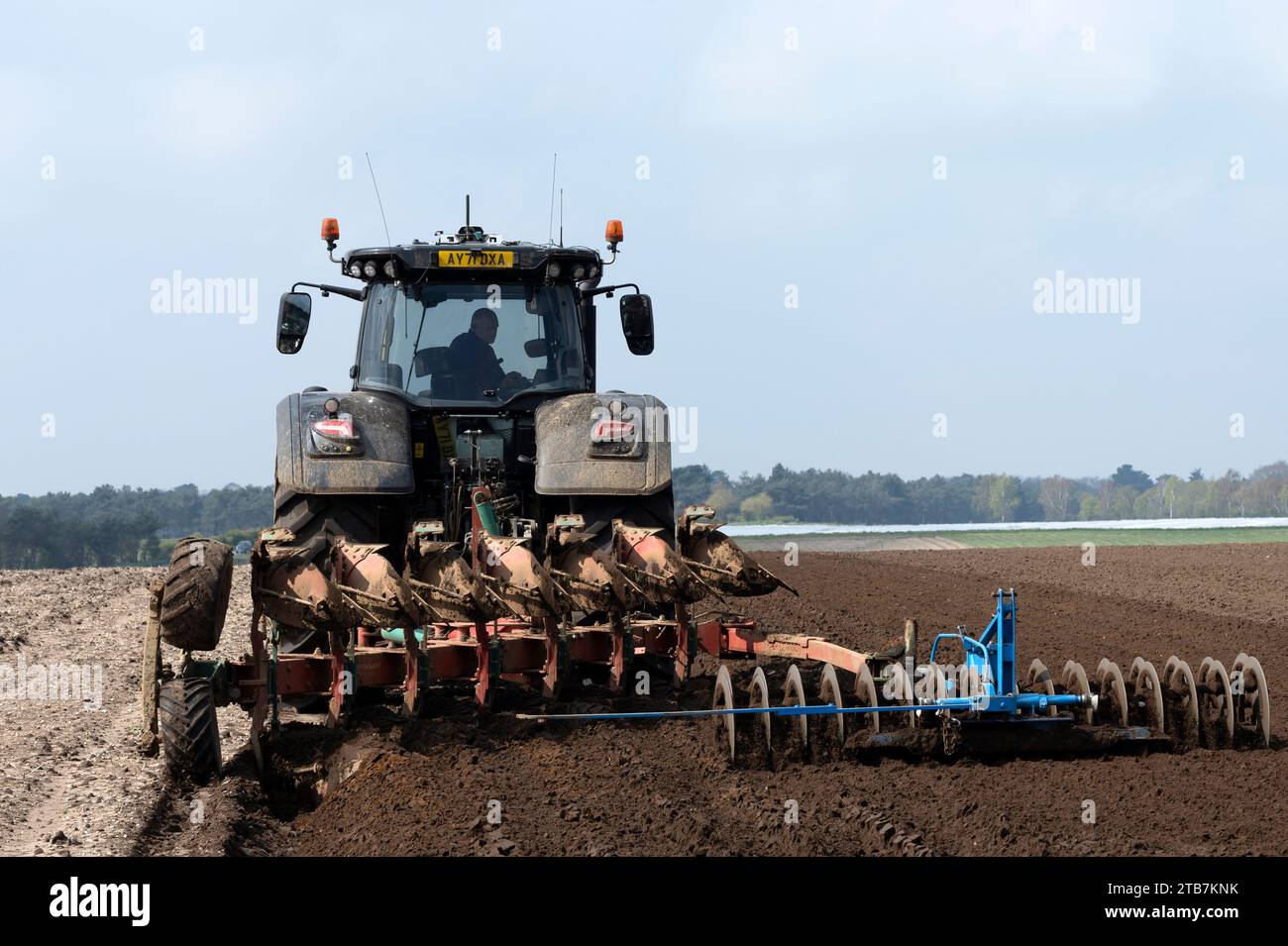 Rural farmland tractor ploughing hi-res stock photography and images ...
