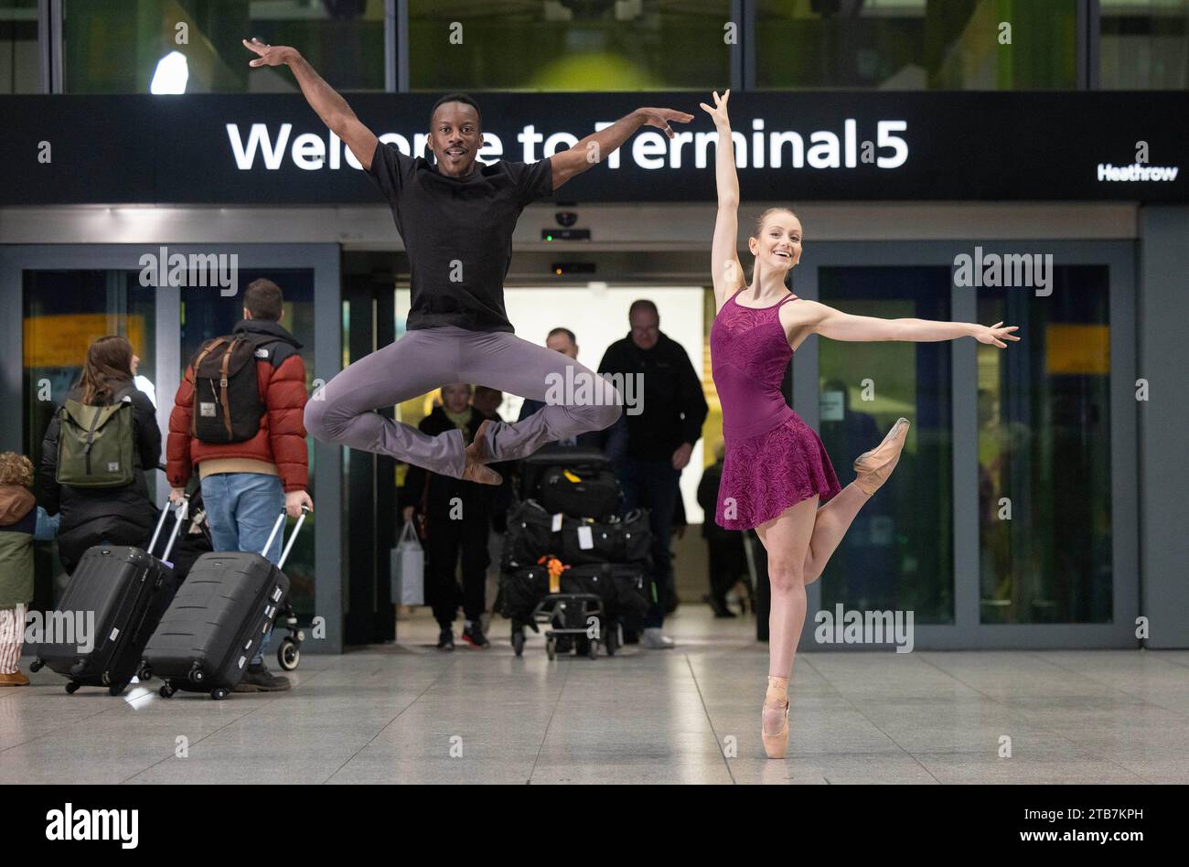 EDITORIAL USE ONLY Dancers Shevelle Dynott and Alison Eager perform a ...