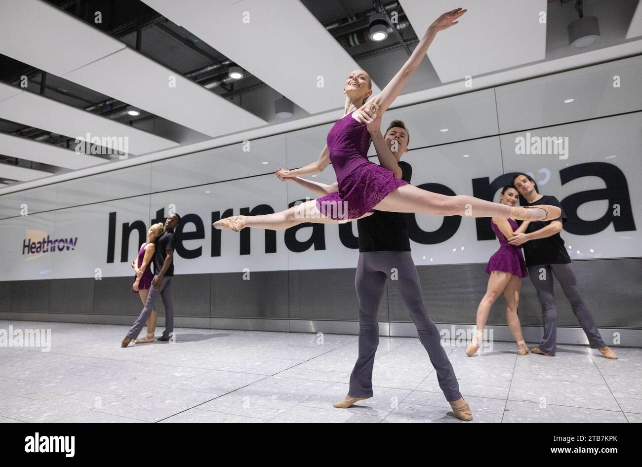 EDITORIAL USE ONLY Dancers Alison Eager and Dan Corthorn perform a ...