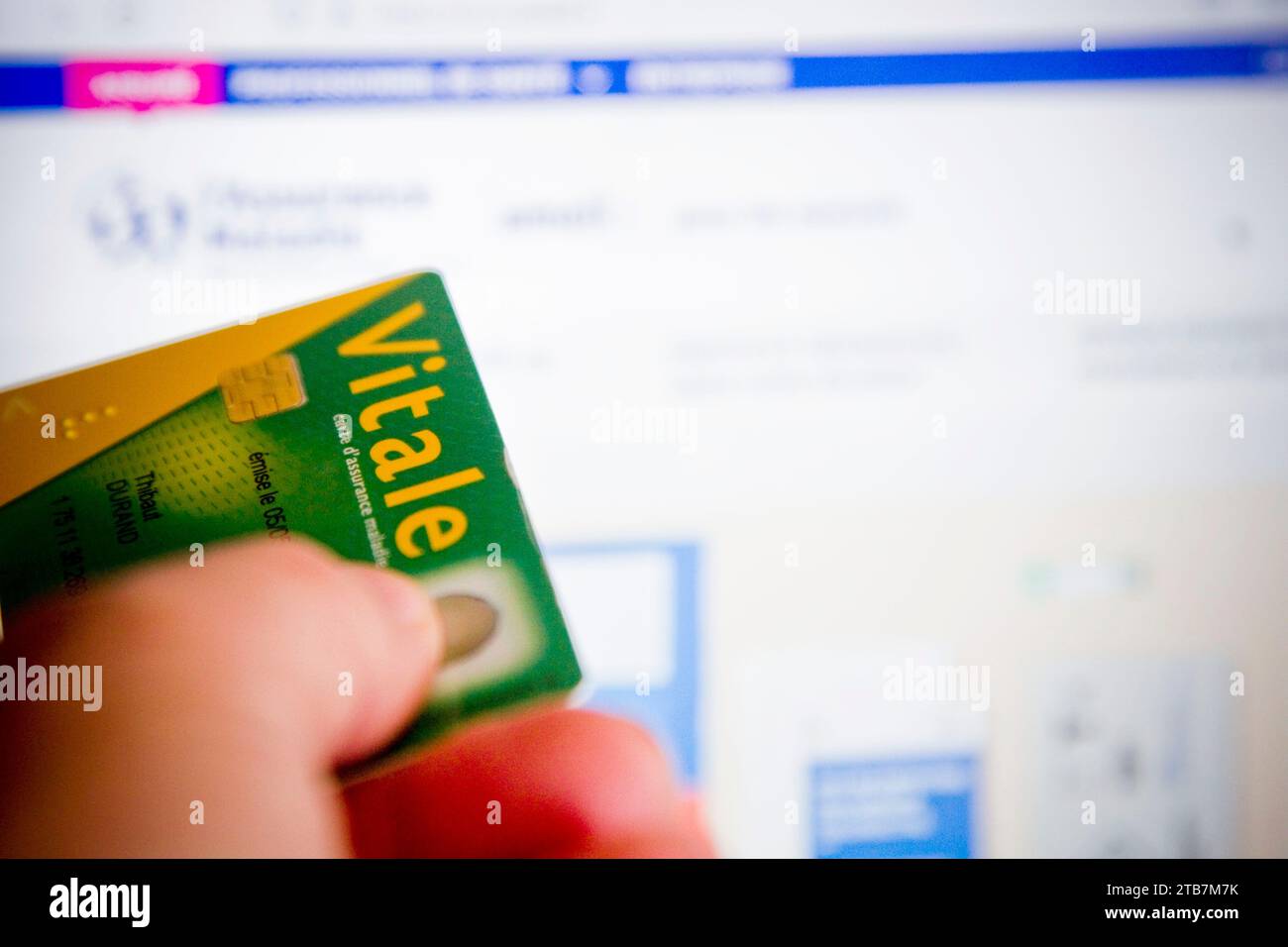 “Carte vitale”, the health insurance card of the national health care ...