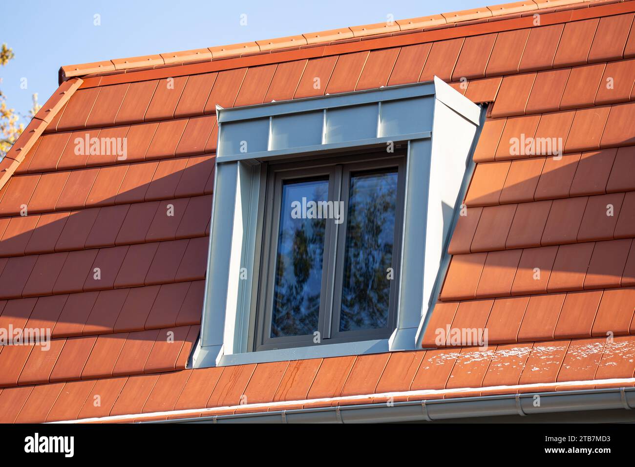 New dormer made of high-quality titanium zinc Stock Photo - Alamy
