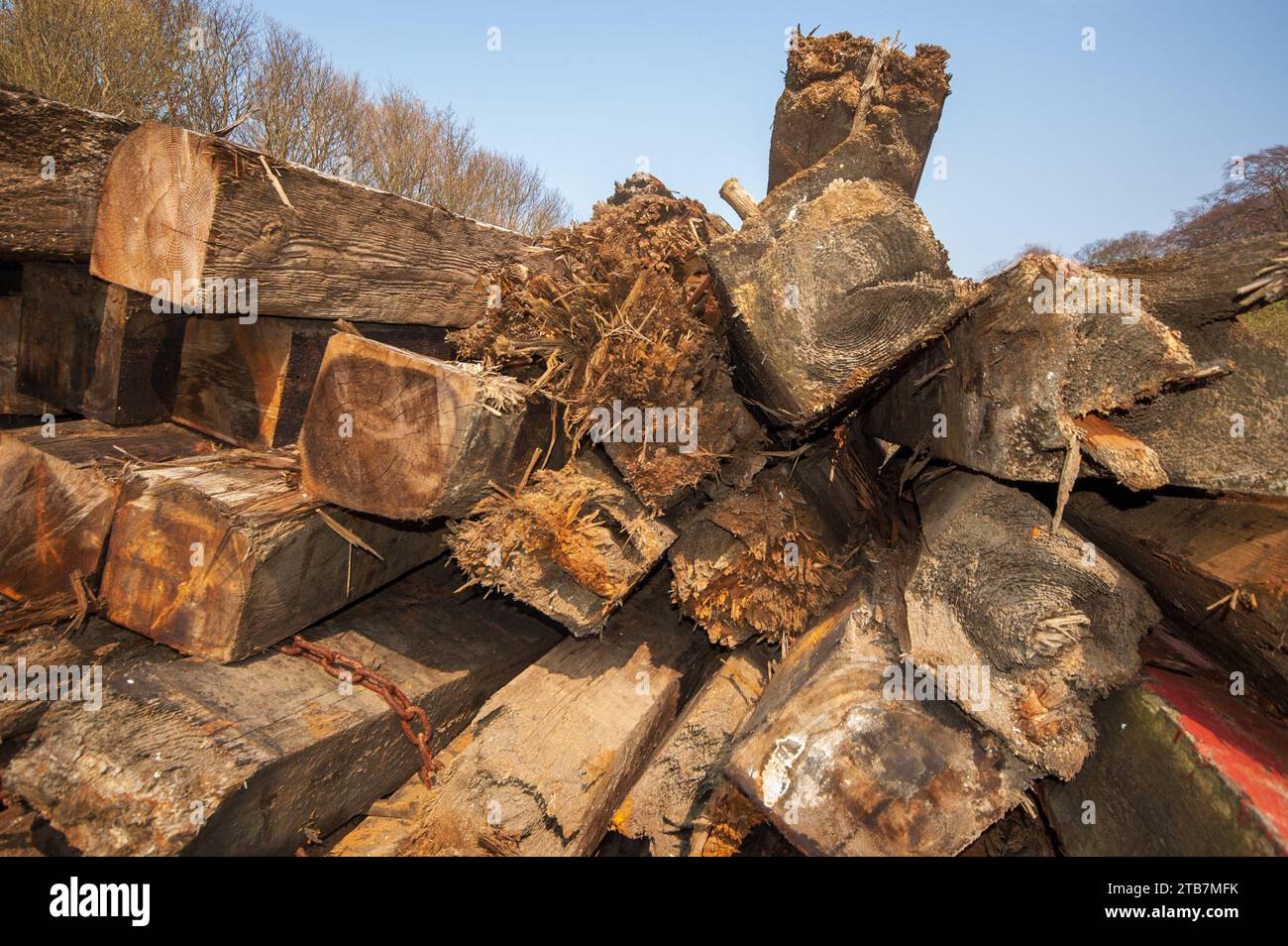 Salvaged wood pile hi-res stock photography and images - Alamy