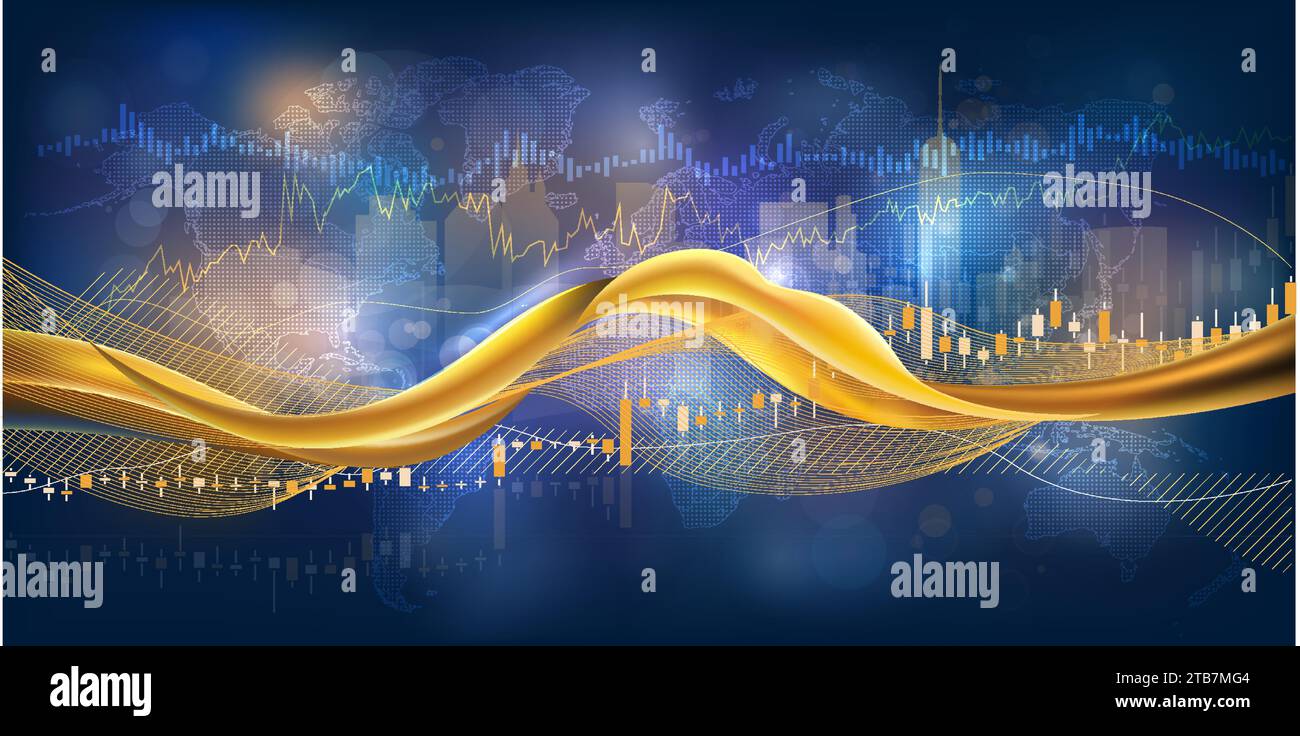 City background landscape in blue color with commerce and marketing ...