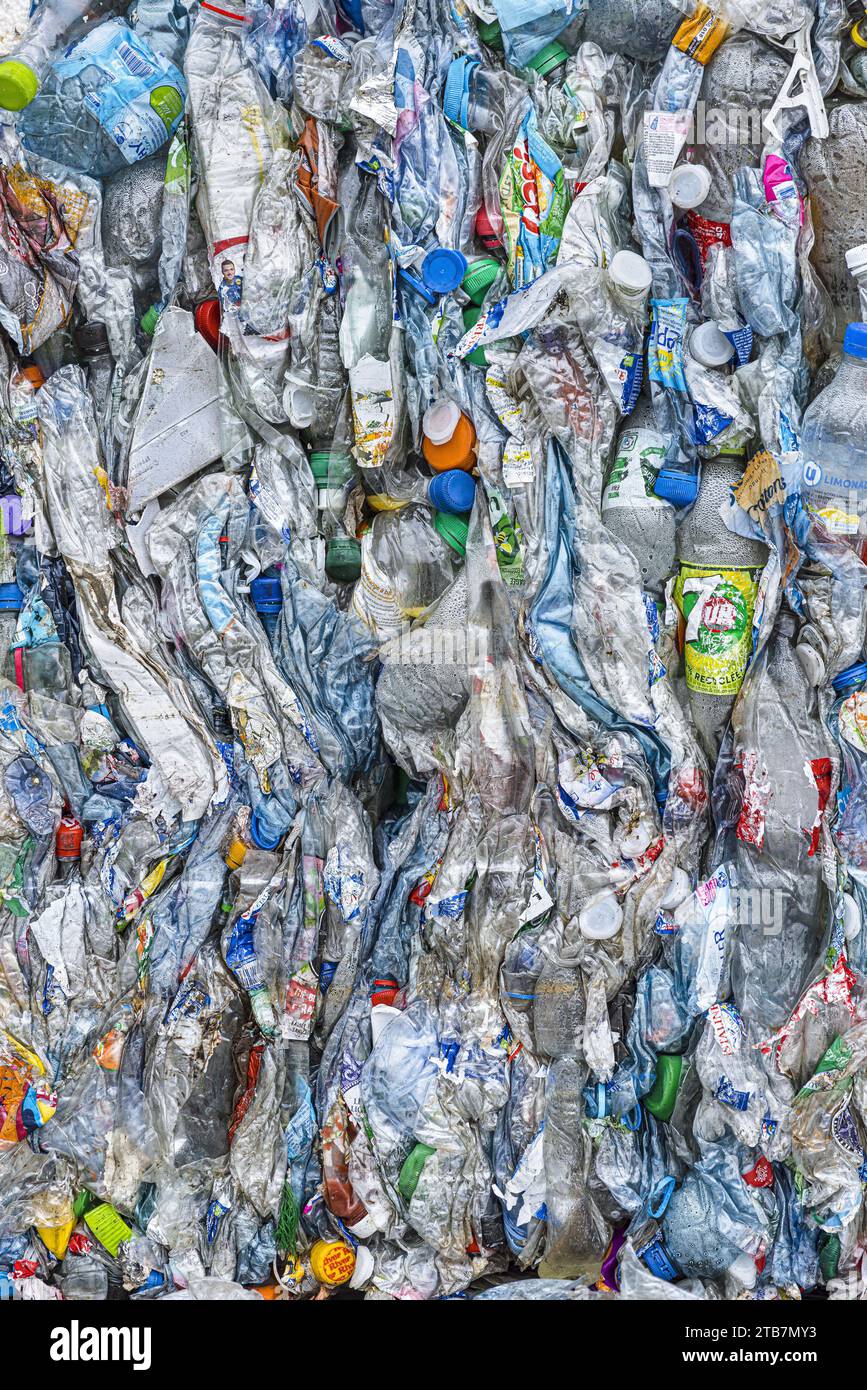 Waste treatment and recovery center. The selective collection sorting ...