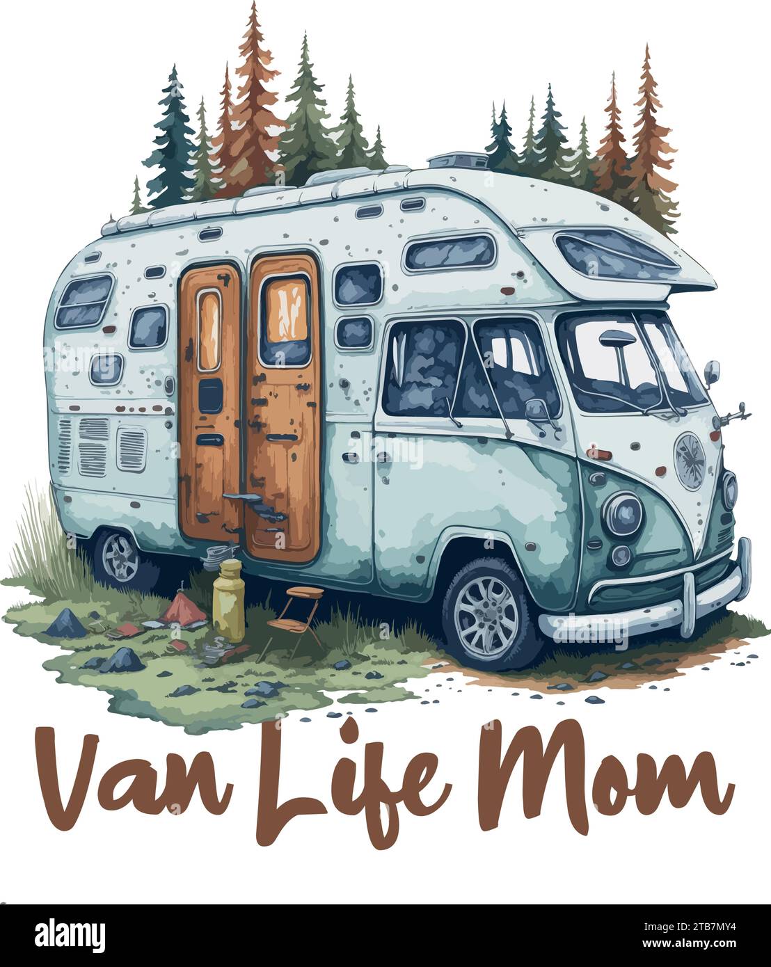Van life artwork Stock Vector Images - Alamy