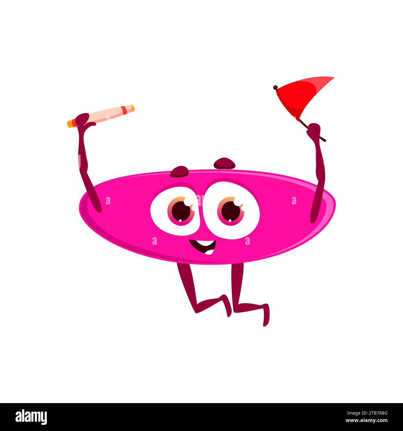 Cartoon funny math sign minus sportsman character, kids mathematics ...