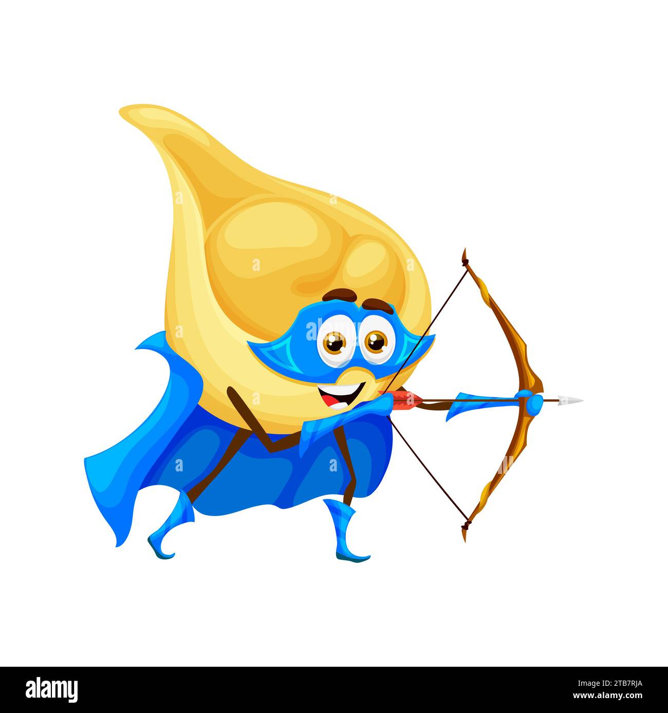 Cartoon Italian tortellini pasta superhero character, vector funny cute ...