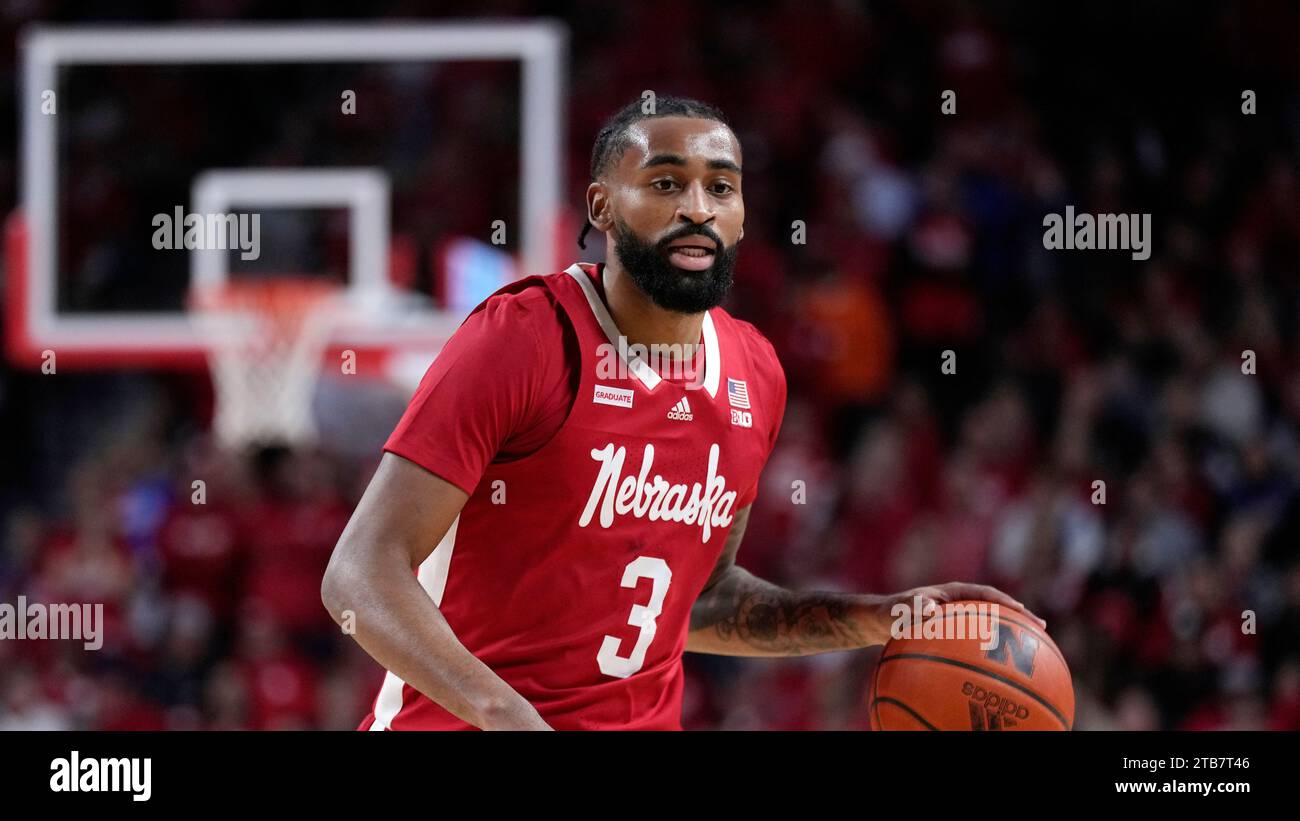 Nebraska guard Brice Williams (3) drives up court during an NCAA ...