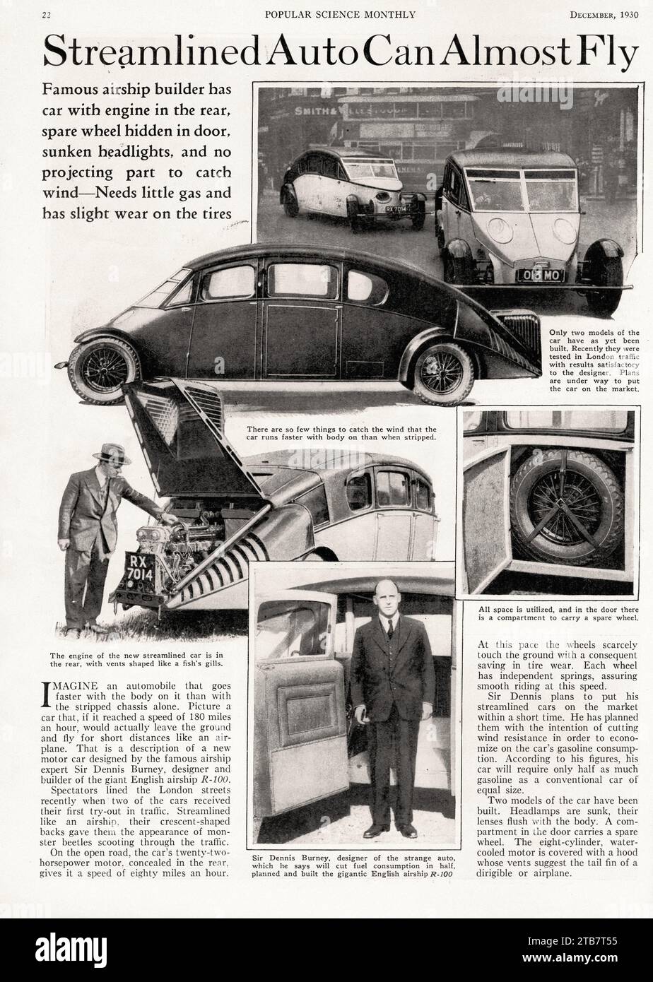 1930 Burney Streamline 4 - Vintage car picture Stock Photo - Alamy