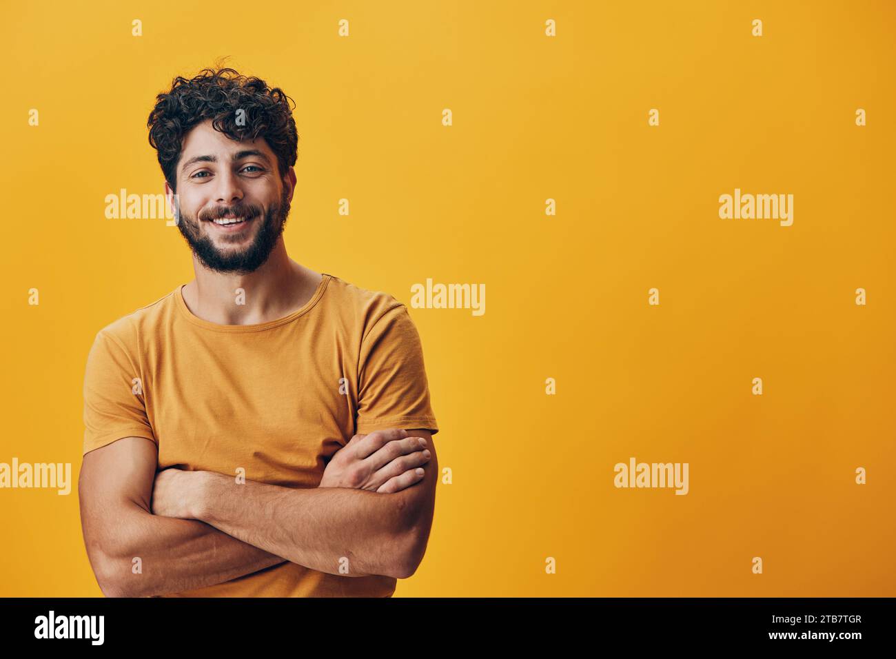 Guy man background confident cheerful young positive model fashion ...