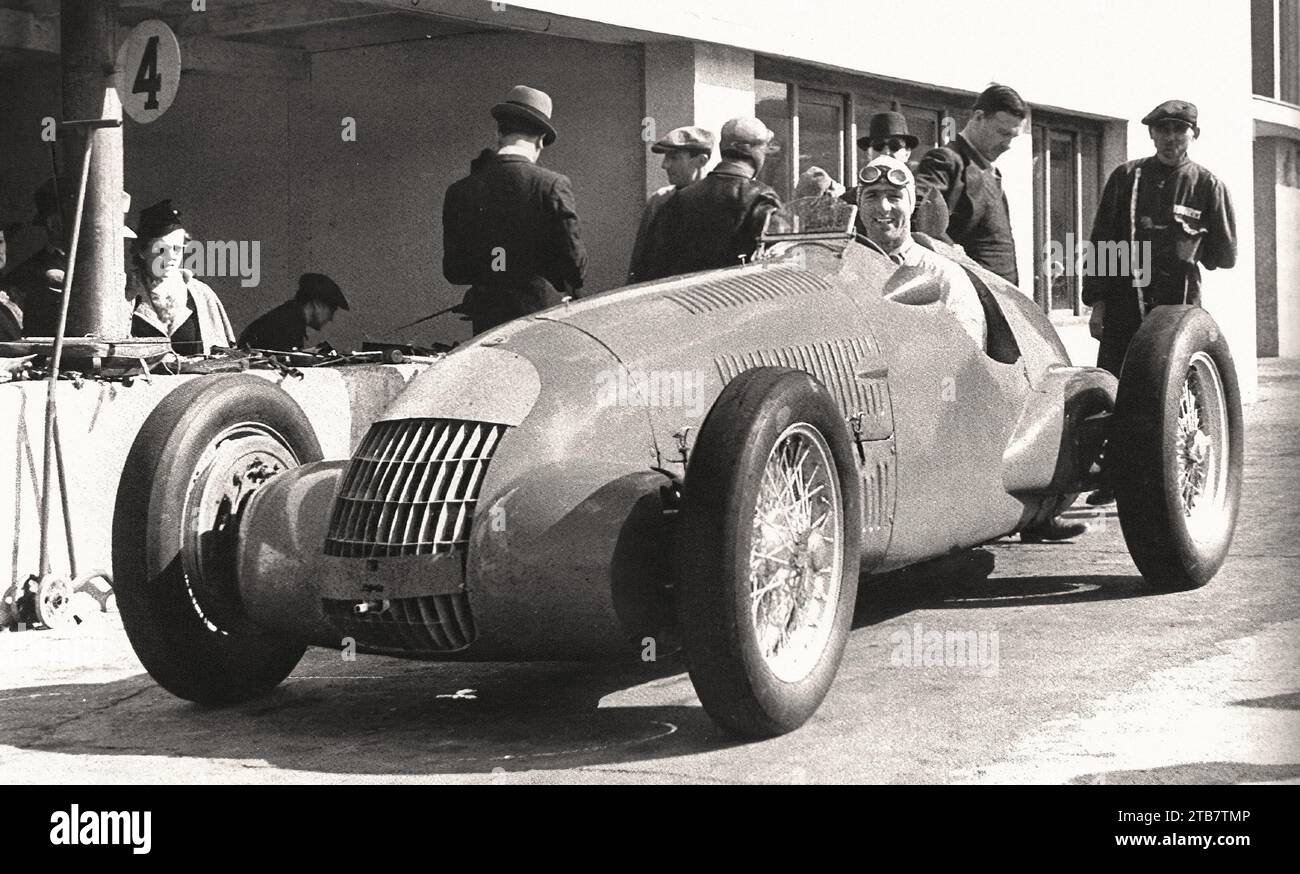 1938 Alfa Romeo 308. Monza test. Giuseppe Farina - Vintage car picture ...