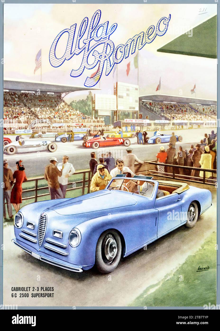 1950 Alfa Romeo 6 C Supersport Cabriolet - Vintage car advertising ...