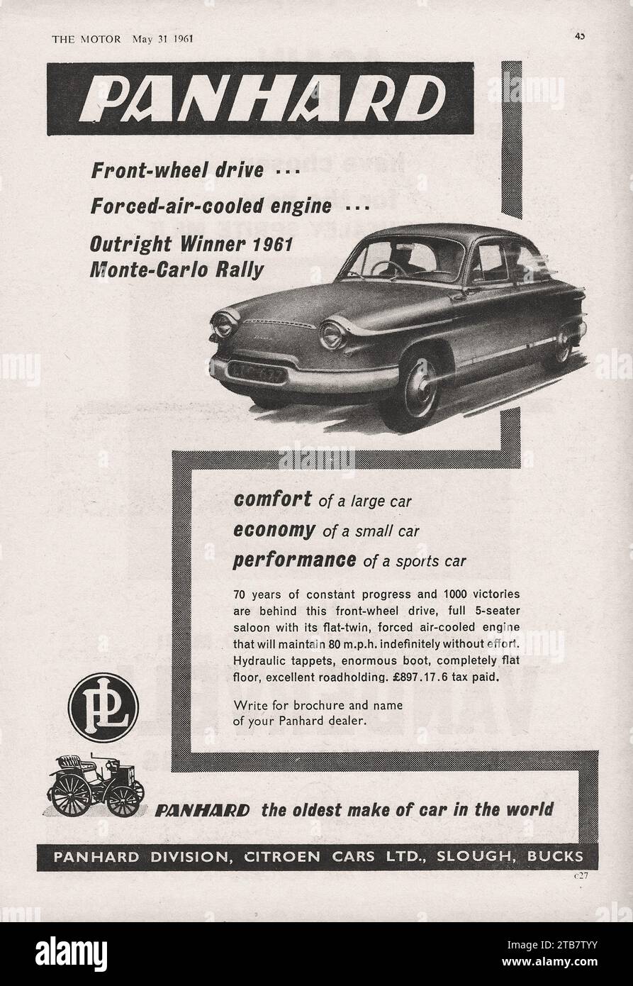 Car ad 1961 hi-res stock photography and images - Alamy