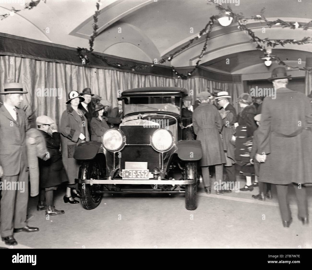 Doble model at auto show with spectators, front view - Vintage car ...