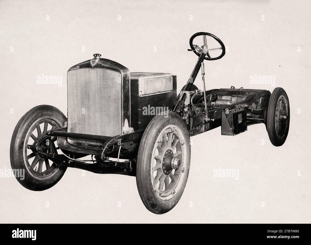 Doble-Detroit chassis, three quarter view - Vintage car picture Stock ...