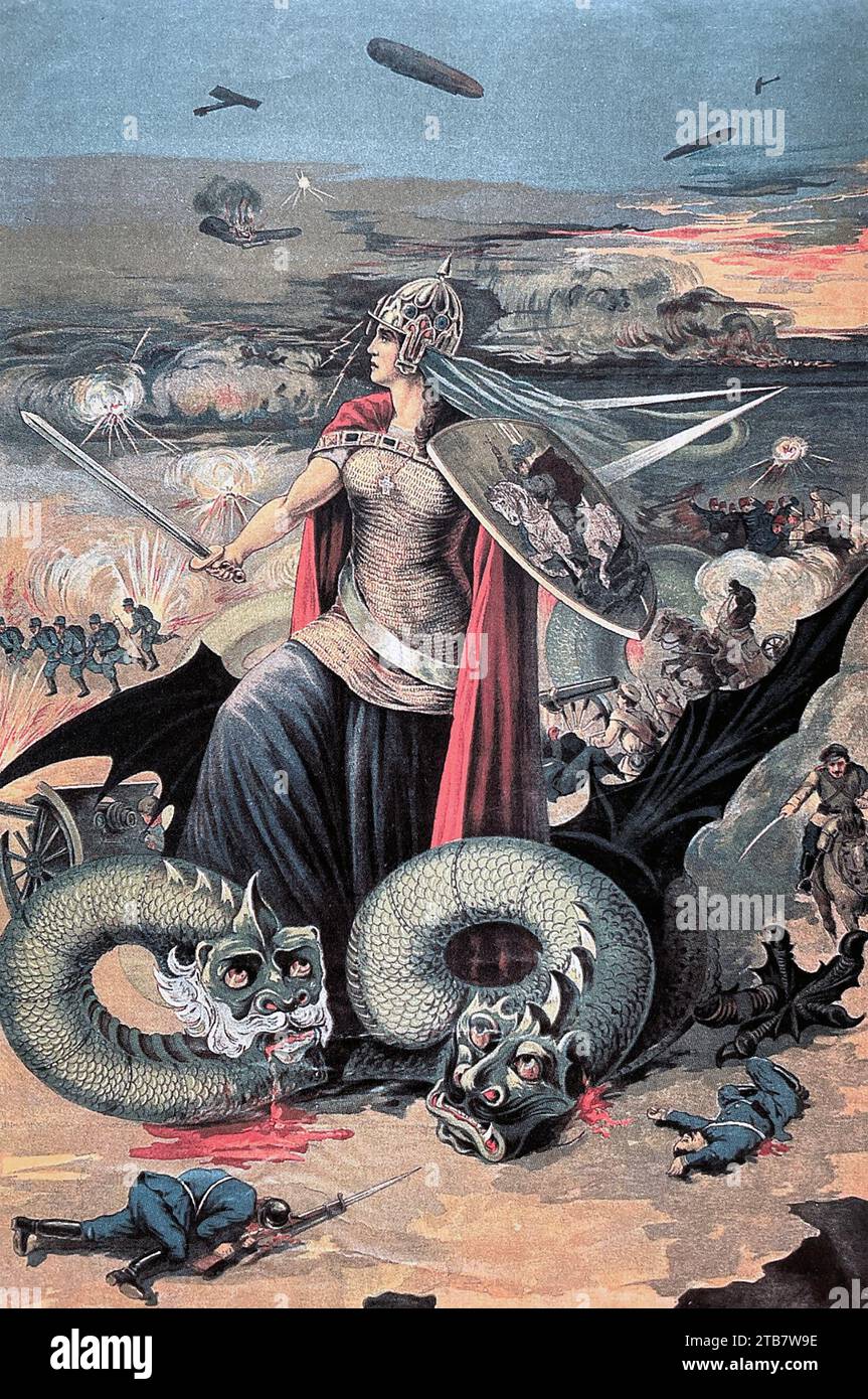 FIRST WORLD WAR - A 1914 poster "Russia is for the Truth" . Russia is ...