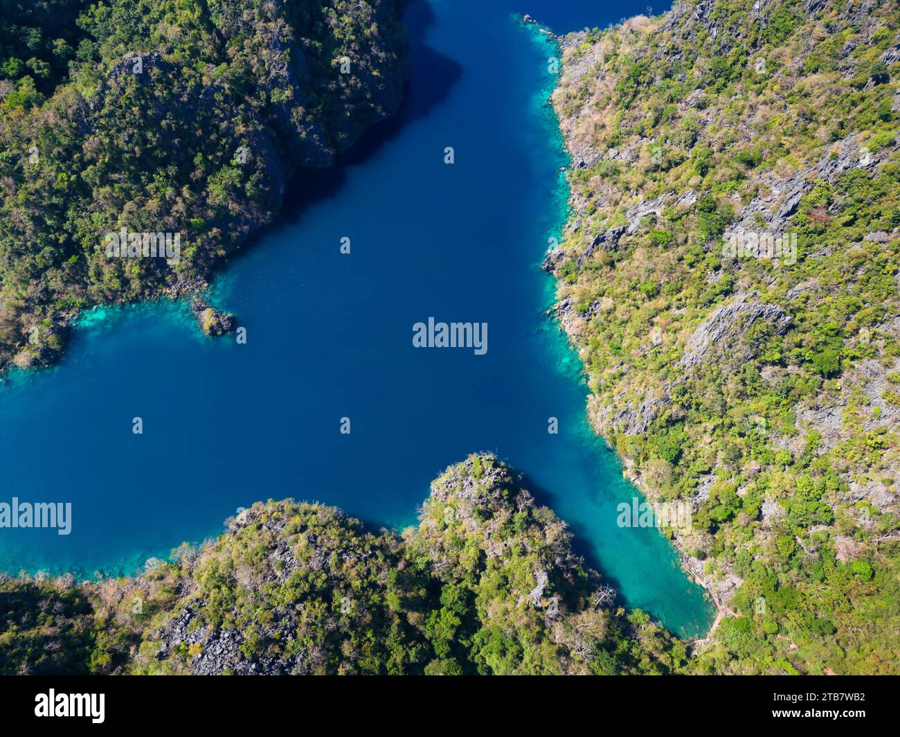 A spectacular landscape of Kayangan Lake in Coron, Philippines Stock ...