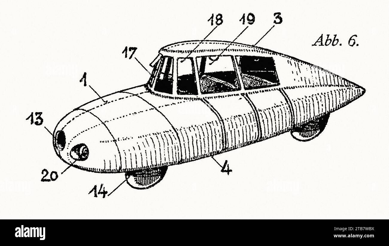 Jaray patent 1 - Vintage car picture Stock Photo - Alamy