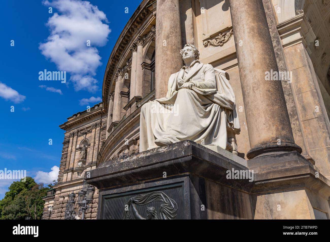 Dresden, Germany - August 10, 2023: Johann Wolfgang Goethe Statue at ...