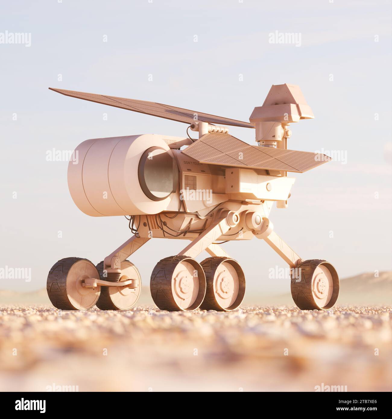 An advanced exploration rover utilizing solar power expertly navigates ...