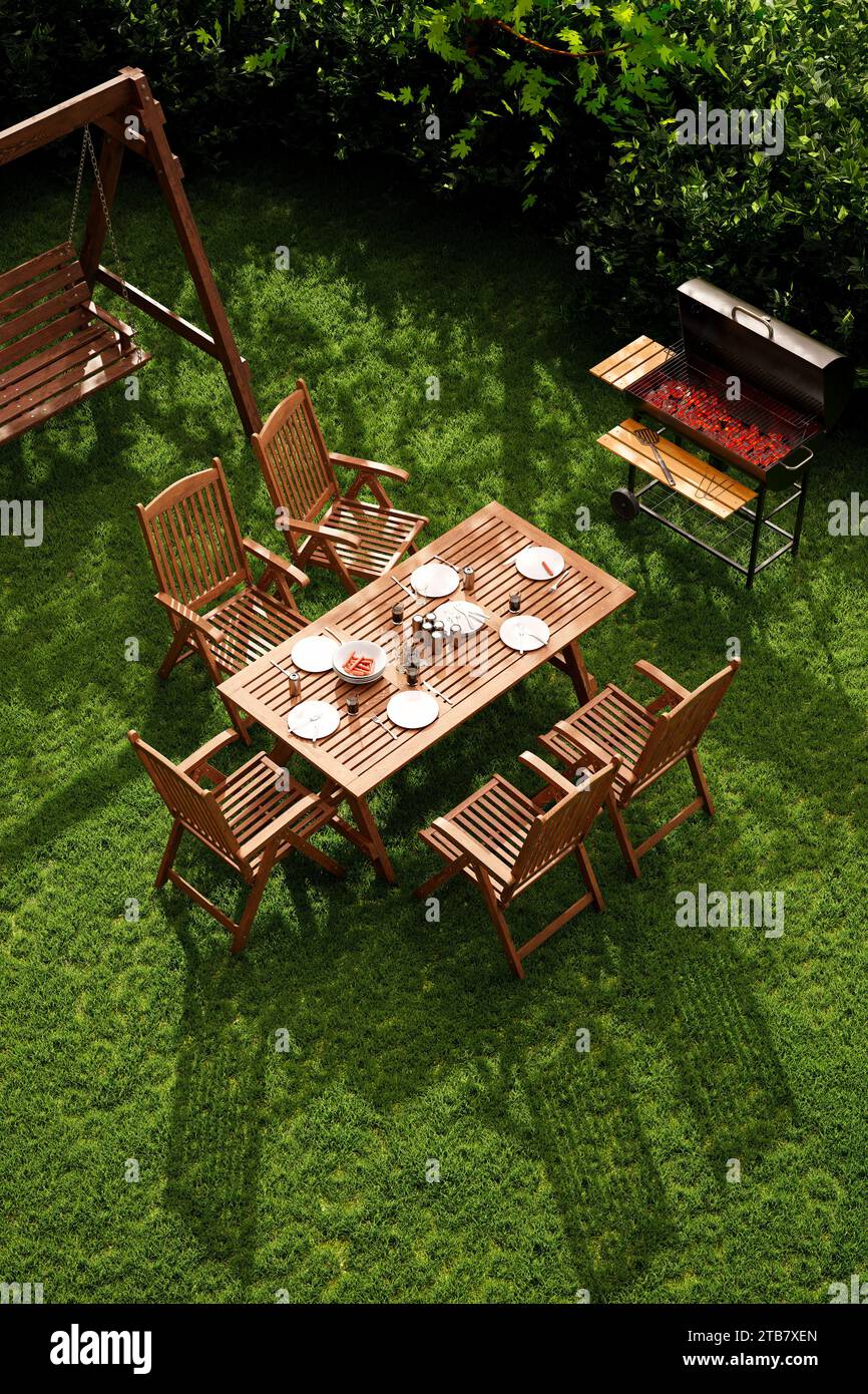 Outdoor grill setup hi-res stock photography and images - Alamy