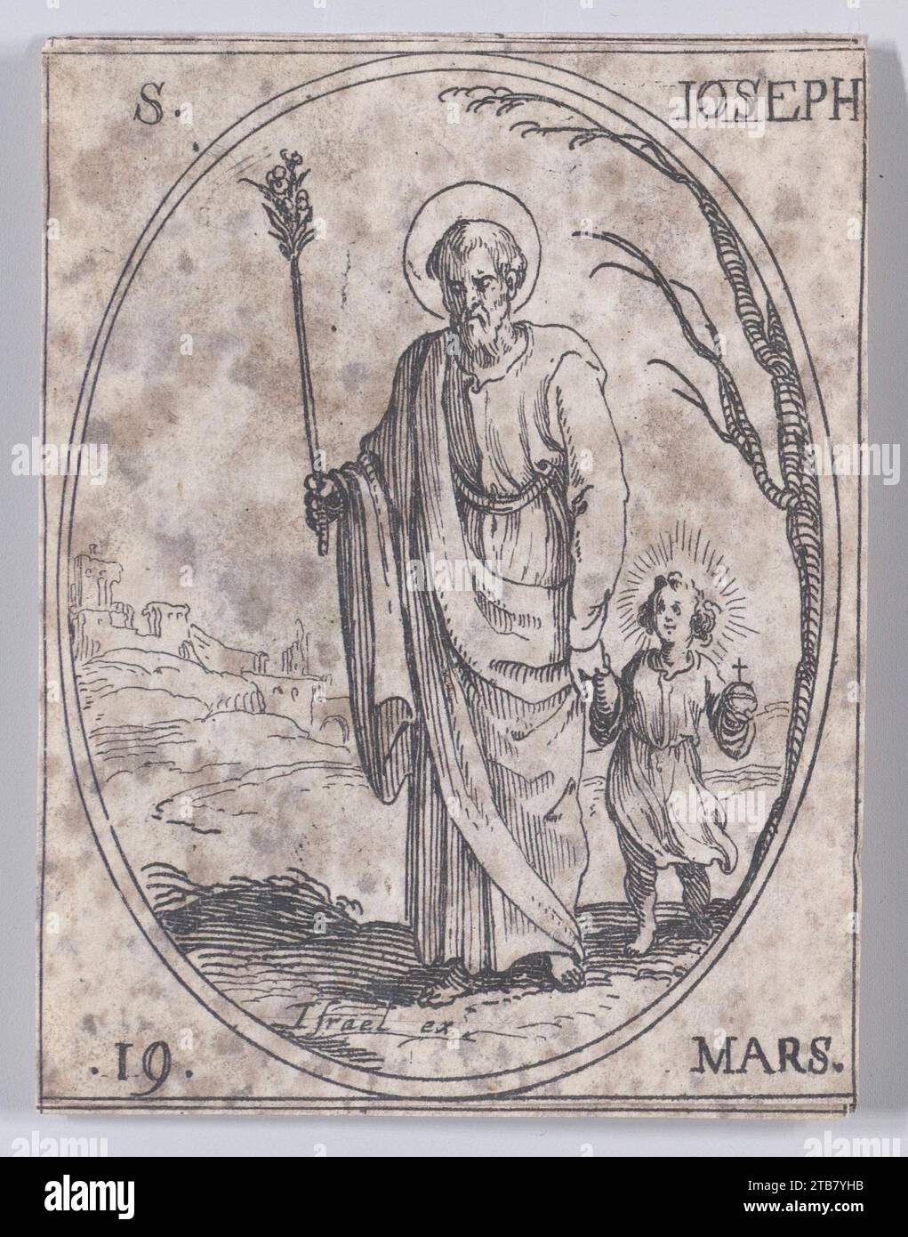 St. Joseph, March 19th, from "Les Images De Tous Les Saincts et Saintes ...