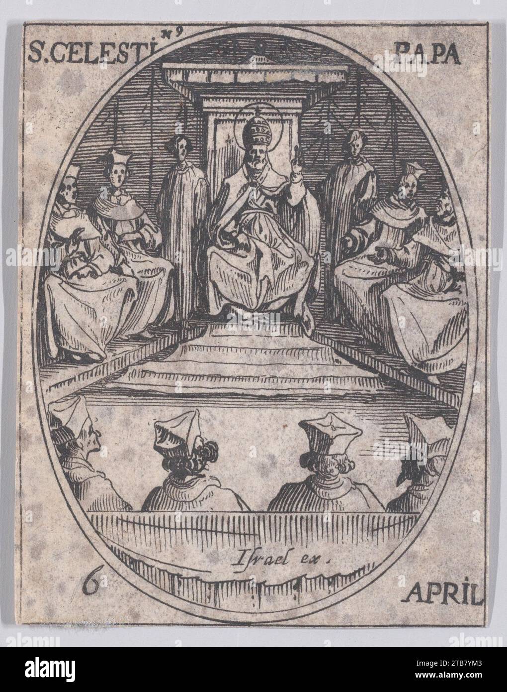 S. Celestin, pape (St. Celestine, Pope), April 6th, from "Les Images De ...