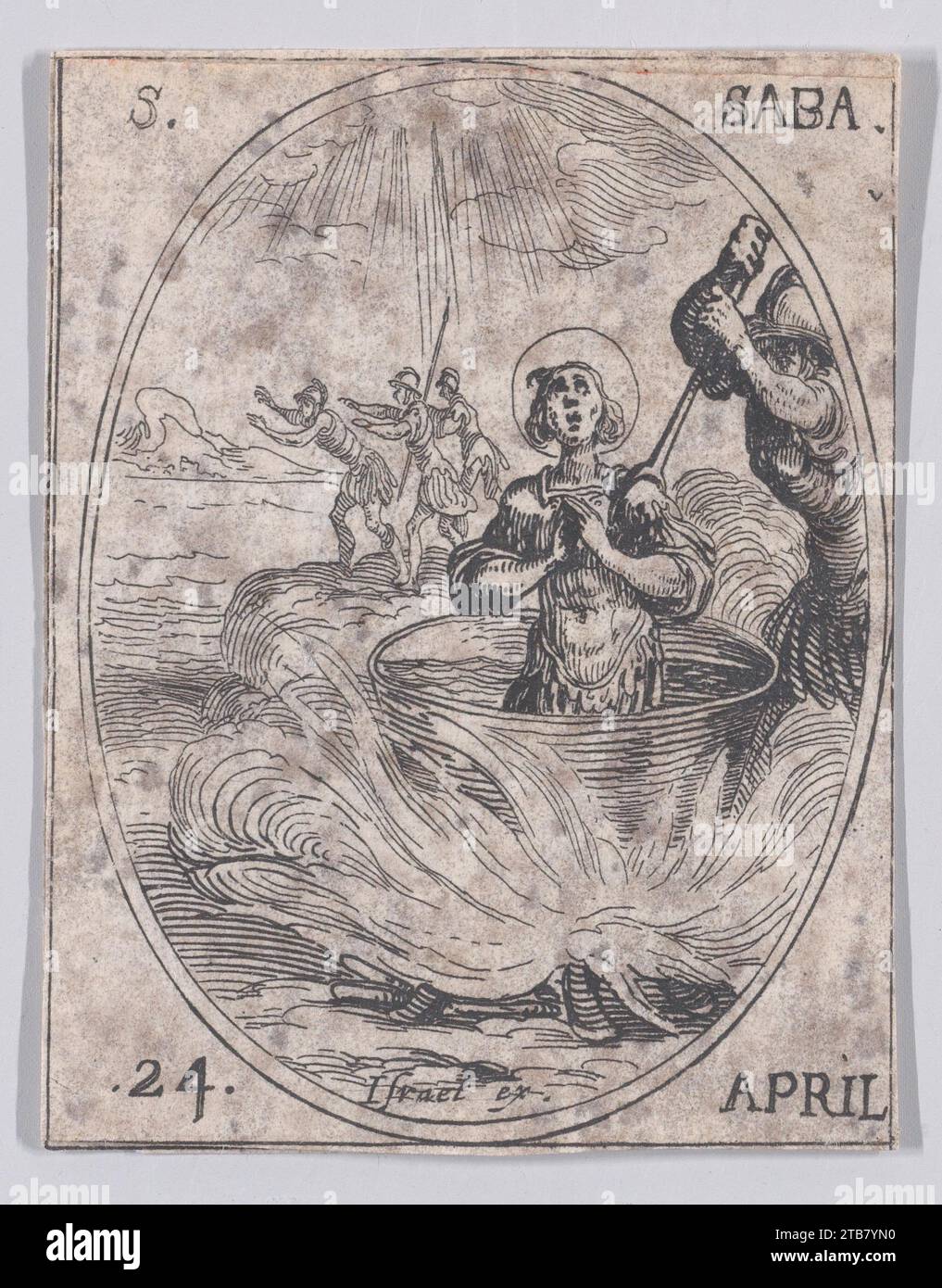 S. Saba (St. Sabas), April 24th, from "Les Images De Tous Les Saincts ...