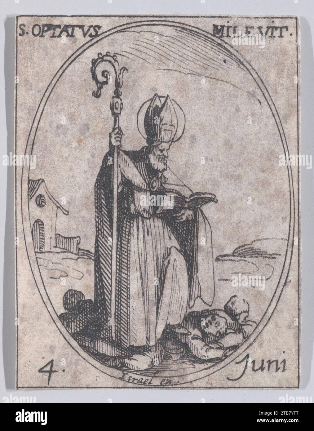 S. Optat de Mileve (St. Optatus of Milevis), June 4th, from "Les Images ...